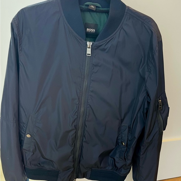 Hugo Boss | Jackets & Coats | Hugo Boss Bomber Jacketdark Bluemed ...